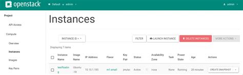 Assign A Floating Ip Address To Vm Instance In Openstack