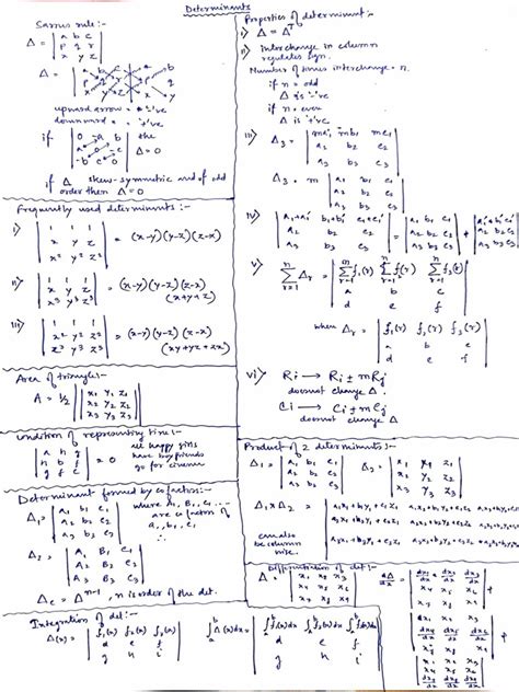 maths class 12 formulas pdf