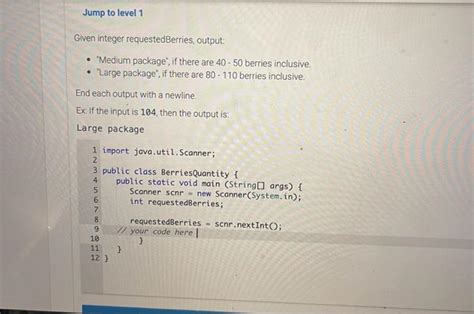 Solved Given Integer Requestedberries Output Medium