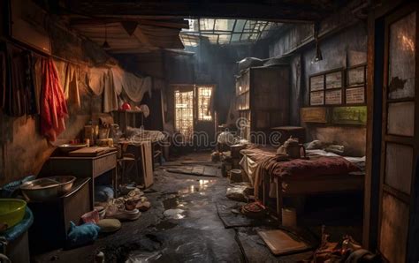 Slum Or Shack Mess In The Room Generative Ai Stock Illustration Illustration Of Heap Trash