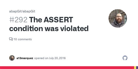 The Assert Condition Was Violated · Issue 292 · Abapgitabapgit · Github
