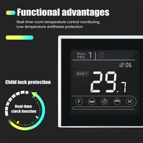 Programmable Room Thermostat Lcd Display Temperature Controller