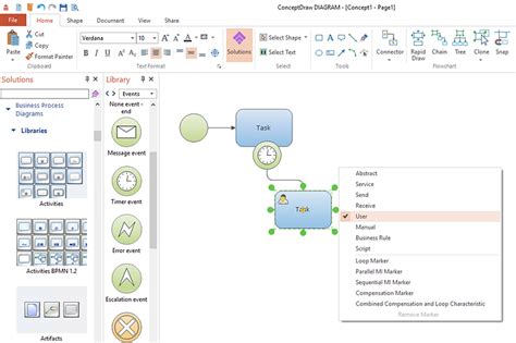 Creating A BPMN Diagram ConceptDraw HelpDesk