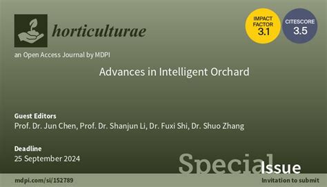 Mdpi Horticulturae On Linkedin 5th Specialissue Intelligent