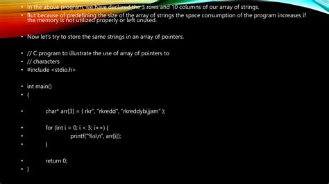 Pointers And Single Andmulti Dimentionalarrayspptx