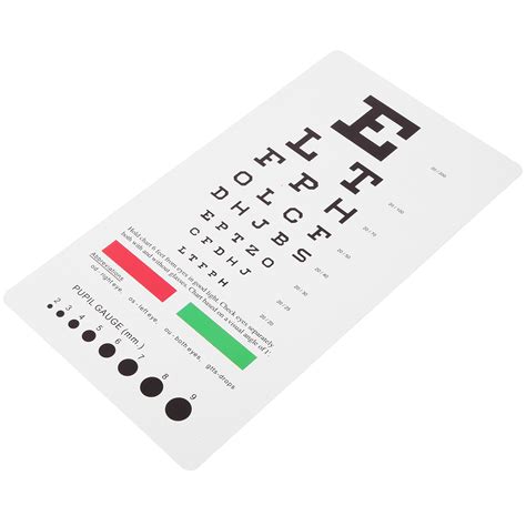 Plastic Eye Chart Vision Testing Eye Chart Portable Eye Chart Double