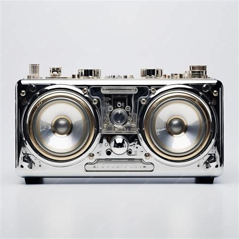 Highquality Stereo With Shiny Bumpy Texture On White Background Premium Ai Generated Image