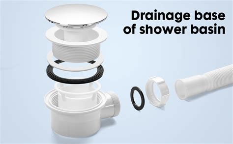 Low Profile Shower Drain Trap 1 5 For Replacement Shower Base Drain