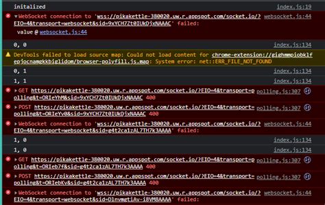 Javascript Websocket Connections Failing On Gcloud Server Stack