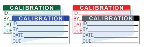 Calibration Labels 120 W Covers Advanced Calibration Label