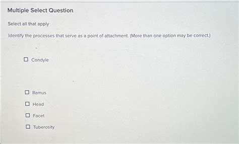 Multiple Select Questionselect All That Applyidentify