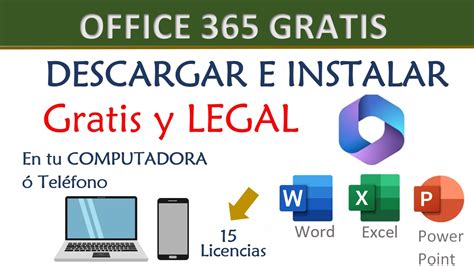 Instalar Gratis Office 365 Word Excel Power Point Ect Te