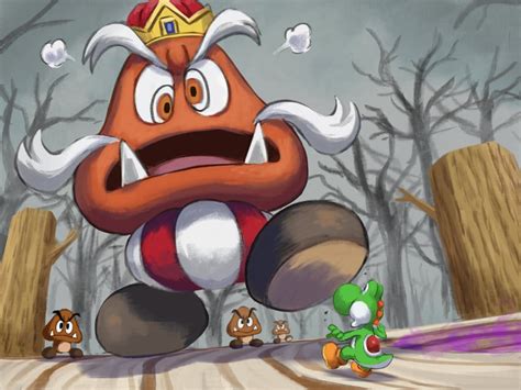 Yoshi Goomba And Goomboss Mario And 1 More Drawn By Ya Mari 6363