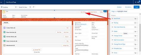 Using Send Email Button On Cases Objects With Dynamic Actions