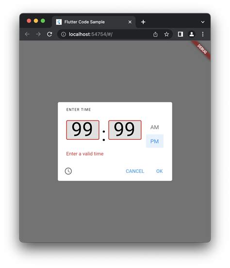 Timepicker Input Field Shrinks In Error State · Issue 110563 · Flutterflutter · Github