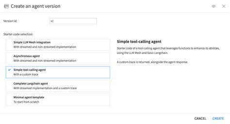 Creating And Using A Code Agent Dataiku Developer Guide