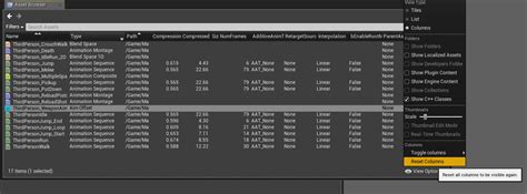 Asset Browser Unreal Engine 4 27 Documentation