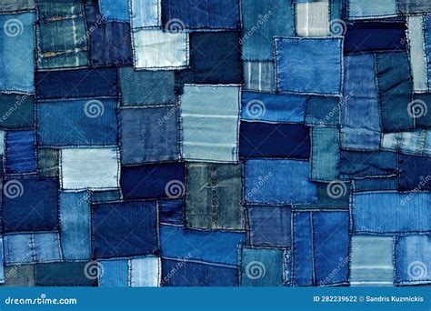 Simple Jean Patchwork Generative Ai Stock Illustration Illustration Of Textile Pattern
