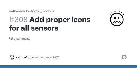 Add Proper Icons For All Sensors · Issue 308 · Nathanmarlorfoxessmodbus · Github