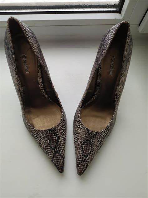 Туфли лодочки рептилия питон змеиный принт — цена 160 грн в каталоге Туфли Купить женские вещи