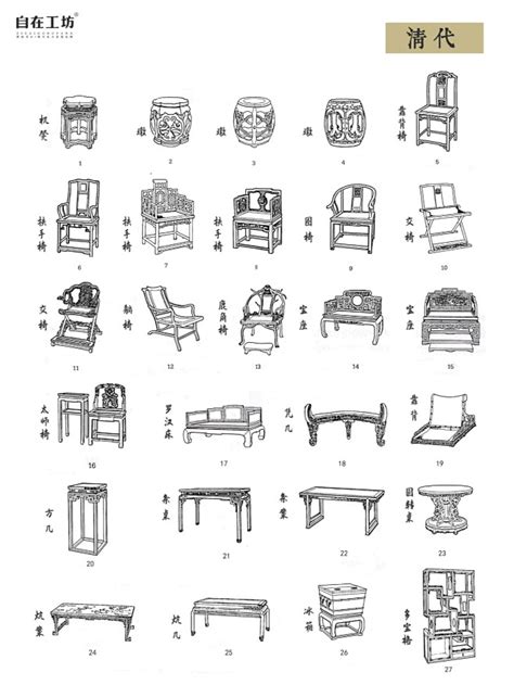 最全的中国古代家具样式 图 自在工坊