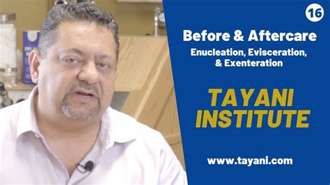 Before And After Care Enucleation Evisceration And Exenteration Tayani