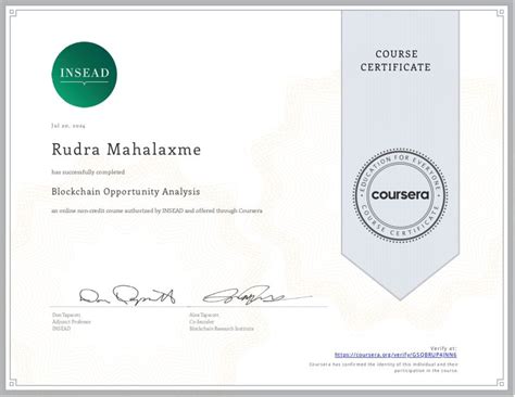 Rudra Mahalaxme On Linkedin Coursera Insead Blockchain