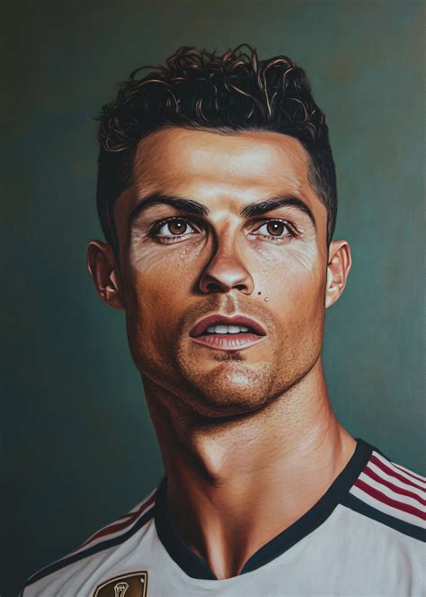Cristiano Ronaldo Portrait Poster Picture Metal Print Paint By Sopo Jarwo Displate