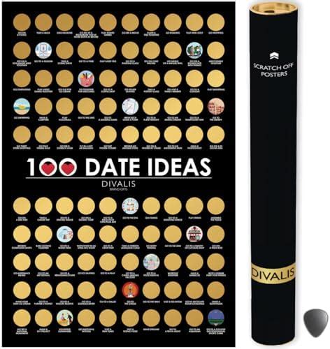 Grande Póster De 100 Citas En Pareja Para Rascar Póster De La Lista