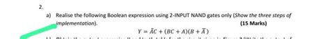 Solved A Realise The Following Boolean Expression Using Chegg
