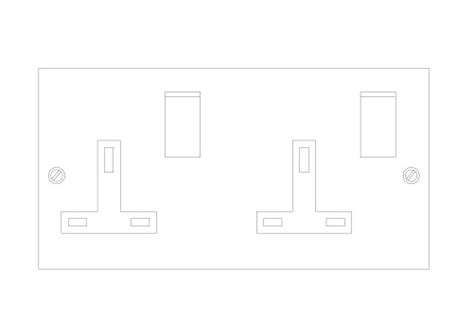 Free Socket Elevation Cad Block Dwg Dxf Pdf Format Free Cads