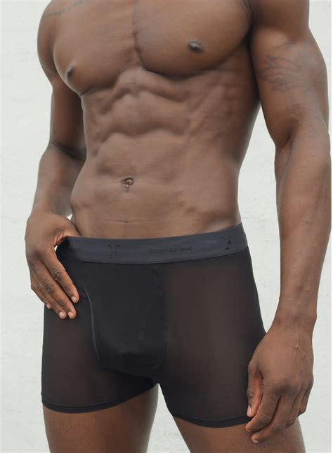 Black Mens Mesh Boxer Brief Fleur Du Mal