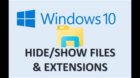 windows 10 hide and show files how to view hidden folder and