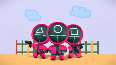 Squid Game Guards 8 Animations Pack Included Buy Royalty Free 3d