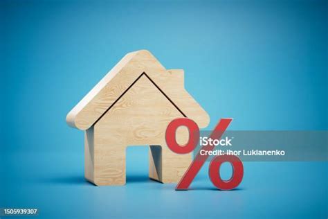 부동산을 살 때의 이자율 집과 파란색 배경에 백분율 아이콘 3d 렌더링 가격에 대한 스톡 사진 및 기타 이미지 가격 개념 개념과 주제 Istock