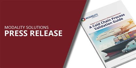 New Cold Chain Process Validation Guide Announced Modality Solutions