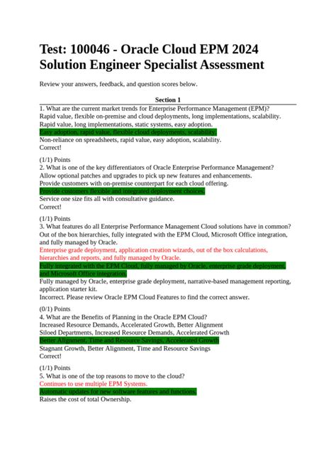 Oracle Cloud Epm 2024 Solution Engineer Specialist Assessment Pdf Cloud Computing Oracle