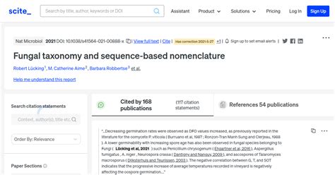 Fungal Taxonomy And Sequence Based Nomenclature