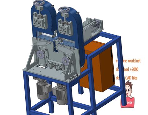 Industrial 3d Model Double Head Circular Saw Machine World