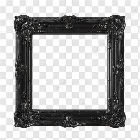 투명한 배경에 검정 프레임 꽃무늬 디자인 우아한 꽃무늬 Png 일러스트 및 이미지 에 대한 무료 다운로드 Pngtree