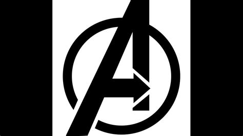 How To Draw Avengers Logo Speed Drawing Youtube
