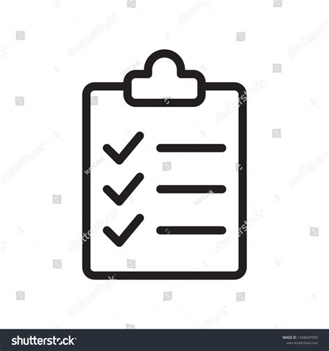 Clipboard Checklist Task Icon Trendy Outline Stock Vector Royalty Free Shutterstock
