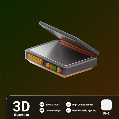 Premium Psd Printing Object Scanner 3d Illustration