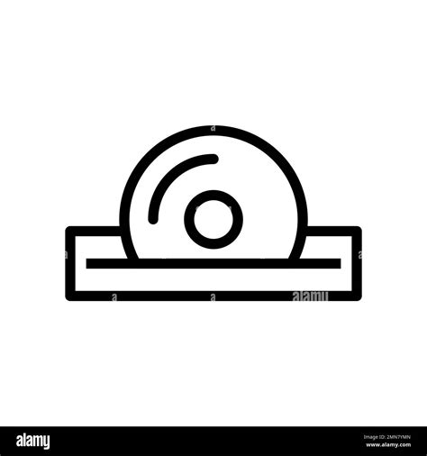 Cd Rom Icon Line Isolated On White Background Black Flat Thin Icon On Modern Outline Style