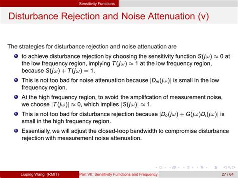 Sensitivity Functions And Frequency Response Analysis Ppt