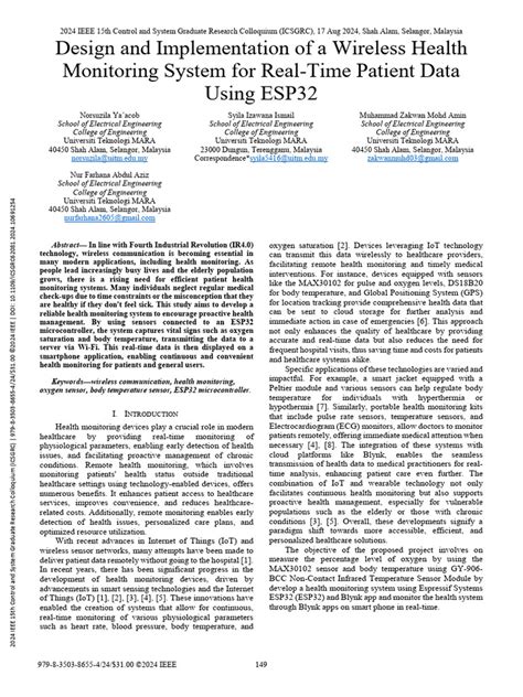 Design And Implementation Of A Wireless Health Monitoring System For Real Time Patient Data
