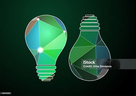 다채로운 낮은 다각형 전구 새로운 아이디어의 개념 창의성의 상징 인포그래픽 비즈니스 프레젠테이션 분석 보고서 브로셔에 적합합니다 아이디어에 대한 스톡 벡터 아트 및 기타
