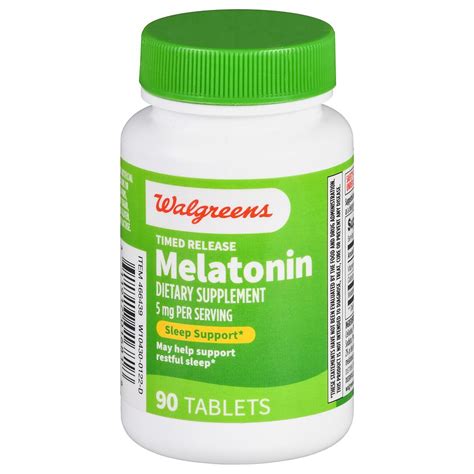 Walgreens Timed Release Melatonin 5 Mg Tablets 90 Days Walgreens
