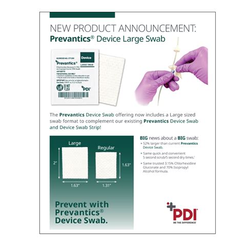 New Prevantics® Device Large Swab Pdi Healthcare