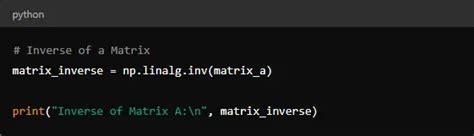 How To Do Matrix Operations Using Python NumPy GALTech School Of